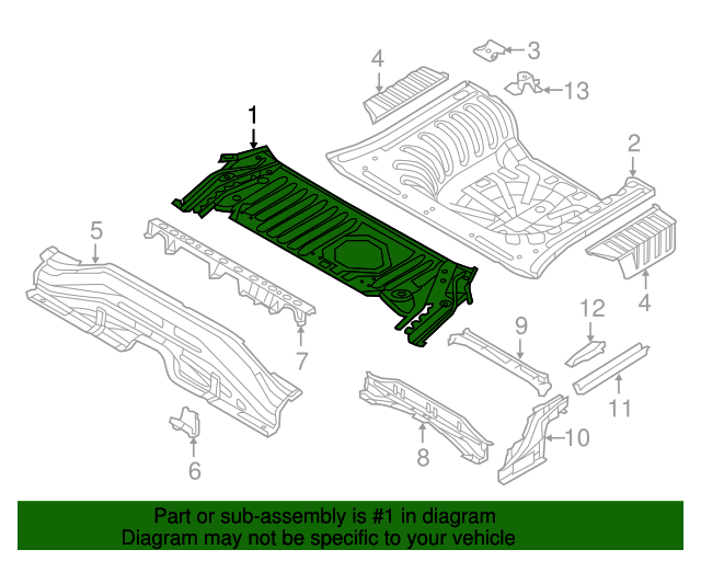 G4512-3ANMA - Floor Pan - 2012 Nissan Versa | Nissan OEM Parts Direct