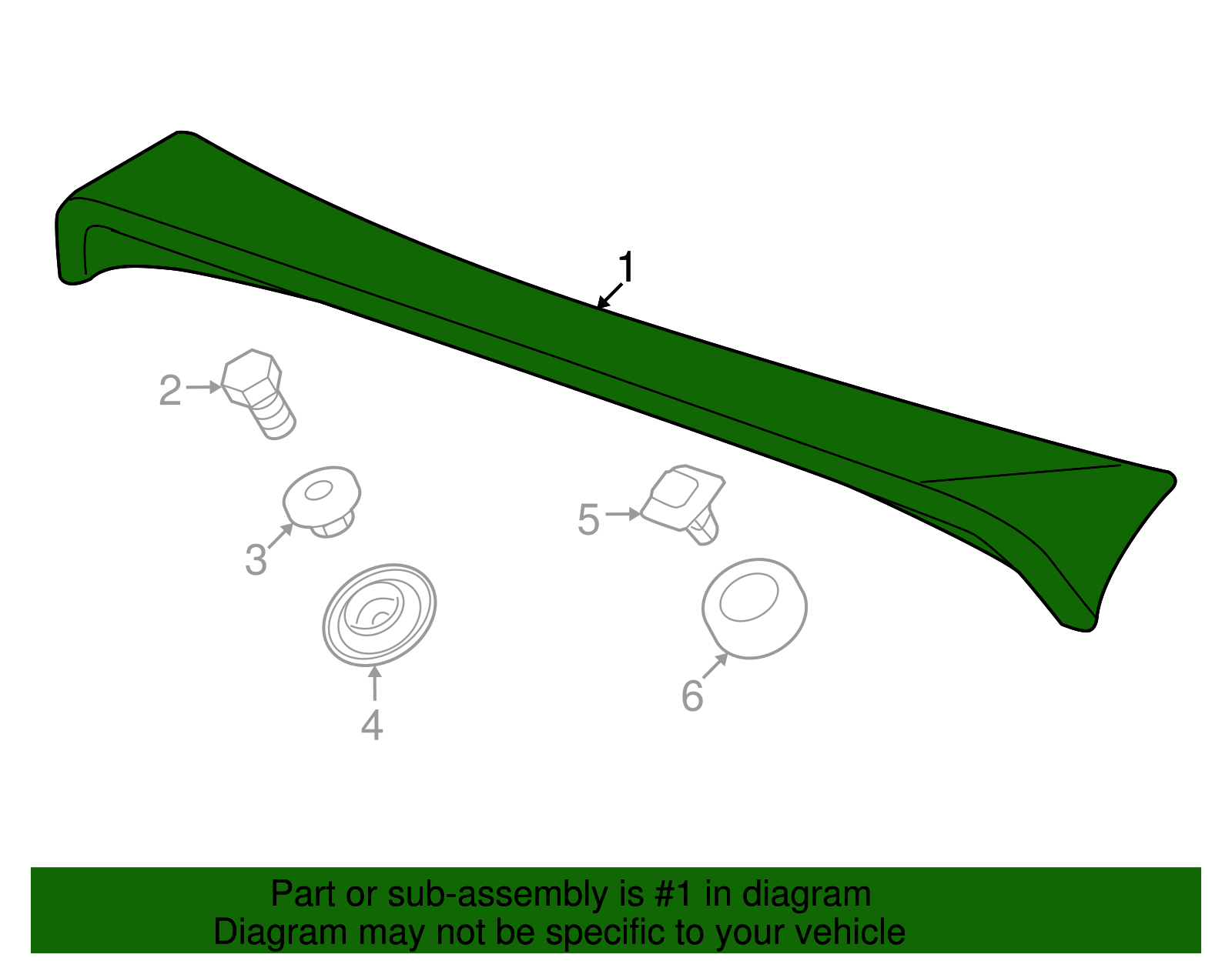 19211163 - Spoiler, Rear 2008-2011 Chevrolet HHR | Gateway Buick GMC Parts