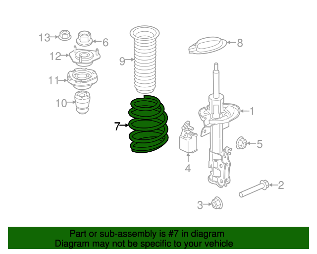 2014-2019 Ford Fiesta Coil Spring C1BZ-5310-B | OEM Parts Online
