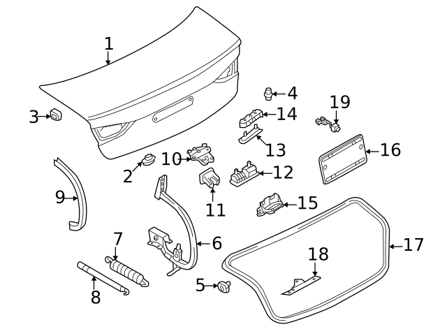 2022-2024 Audi Release Switch 5E3-827-566 | TascaParts.com