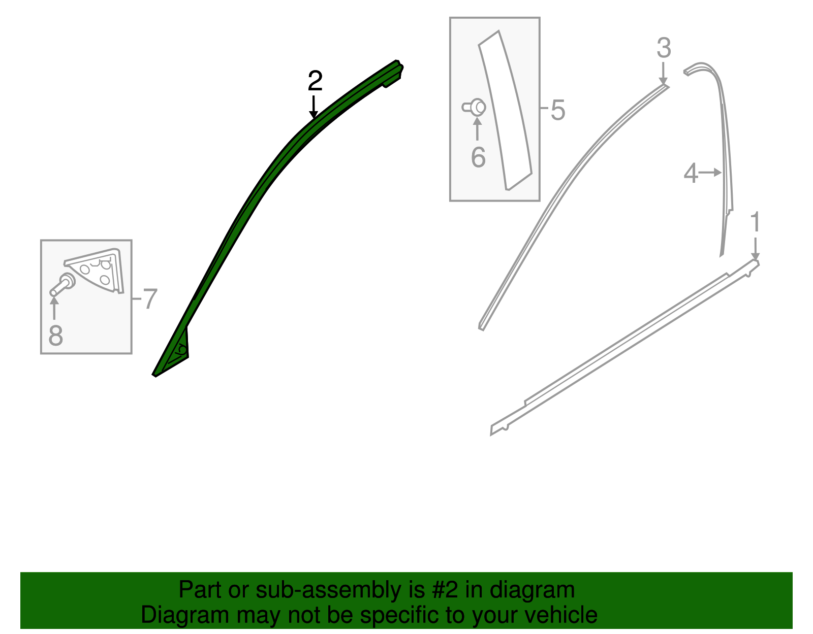 TK48-50-985H - Upper Molding - 2016-2023 Mazda CX-9 | Mazda Swag