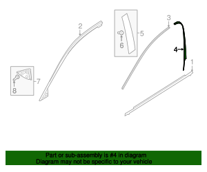 2016-2020 Mazda CX-9 OEM NEW 2016-2019 Mazda CX9 Stripe No.3 Body Side ...