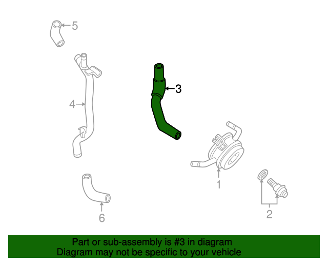 2007-2009 Toyota HVAC Heater Hose 87245-0C260 | OEM Parts Online