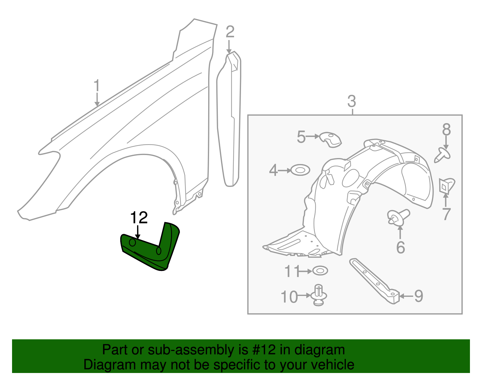 2009-2014 Hyundai Genesis Mud Guard 86832-3M000 | OEM Parts Online