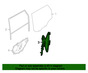 Genuine OEM Window Regulator Part# LR153956 Fits 2014-2022 Land Rover ...