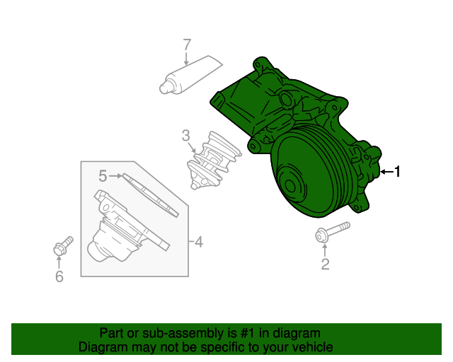 11518516205 - 2014-2018 BMW Water Pump (11-51-8-516-205) | BMW of South ...