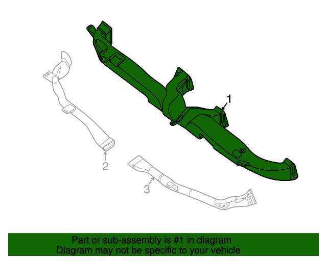 27860-1PA0A - Outlet Duct 2012-2021 Nissan | Nissan Parts & Accessories ...