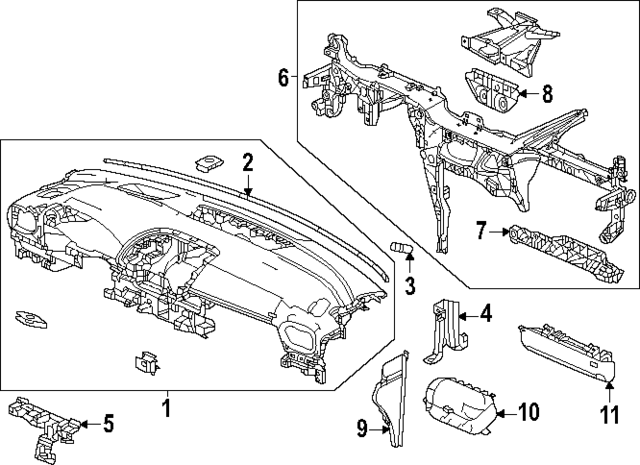 77100-T90-A14ZA - Instrument Panel 2023-2024 Honda Pilot | Honda Parts ...