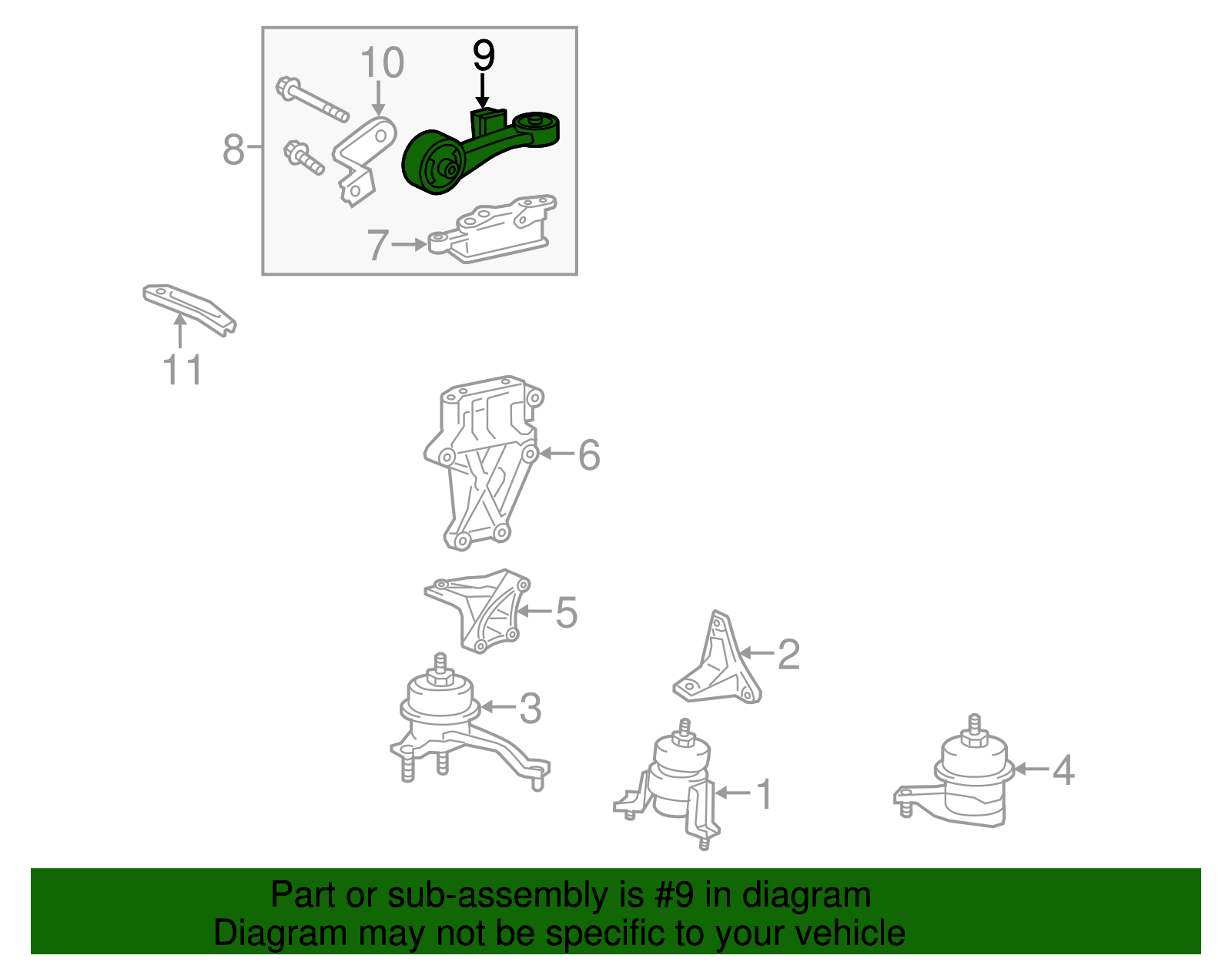 2011-2012 Toyota Sienna Control Rod 12363-0V041 | Toyota Parts Center