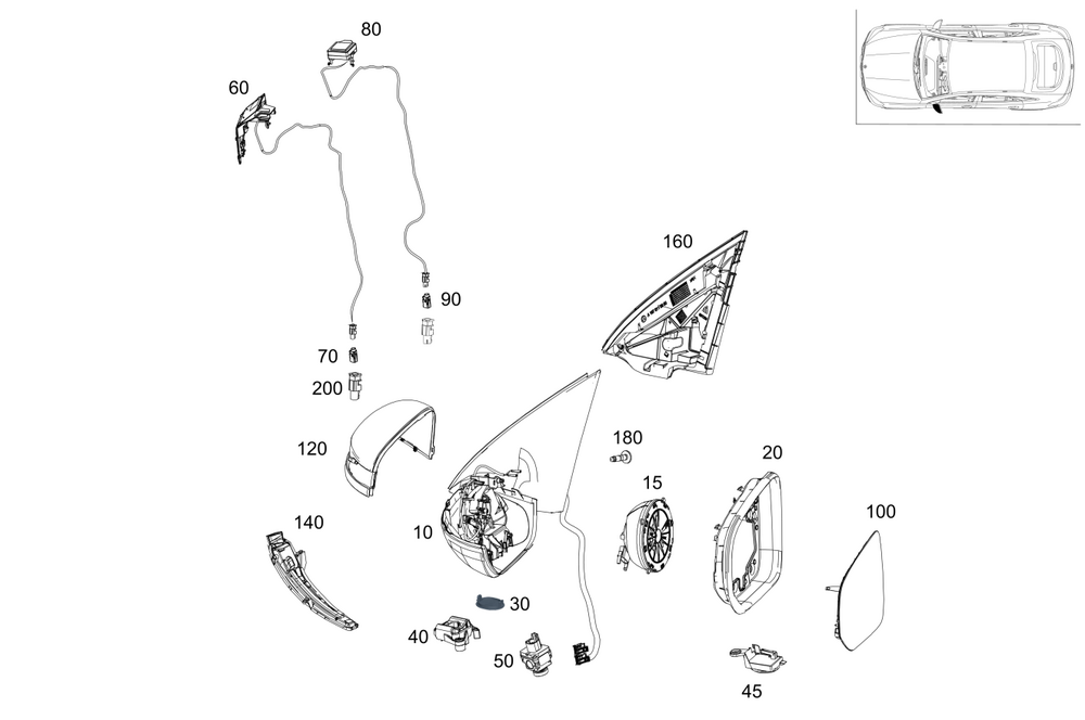 167-810-35-03 - Mirror Frame 2021-2025 Mercedes-Benz | Mercedes-Benz ...