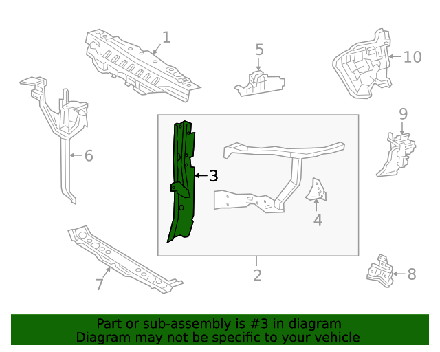 2020-2022 Lexus Gusset 57168-0E070 | OEM Parts Online