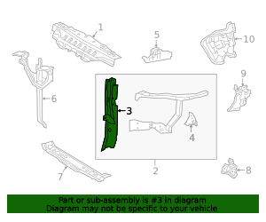 2020-2022 Lexus Gusset 57168-0E070 | Lexus OEM Parts Online