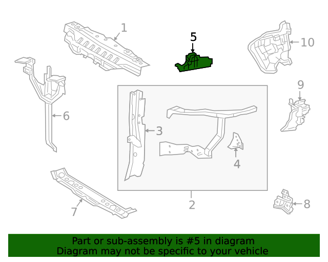 53035-0E020 - Headlight Bracket 2020-2022 Lexus | AutoNationParts.com