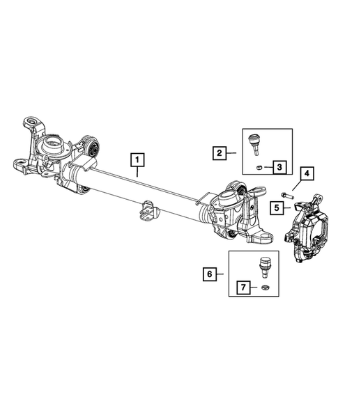 Front Axle Assembly for 2020 Ram 3500 | Mopar Online Parts