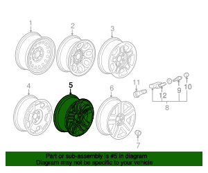 2008-2014 Chevrolet 18x8-Inch 12-Spoke Aluminum Wheel 9598055 | Chevy ...