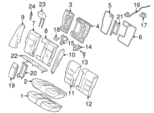 2010-2018 Mercedes-Benz Seat Armrest 204-970-01-30-8P13 ...