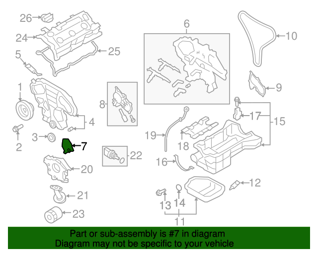13570-JA10A - Belt Cover 2009-2014 Nissan | Nissan Parts & Accessories ...