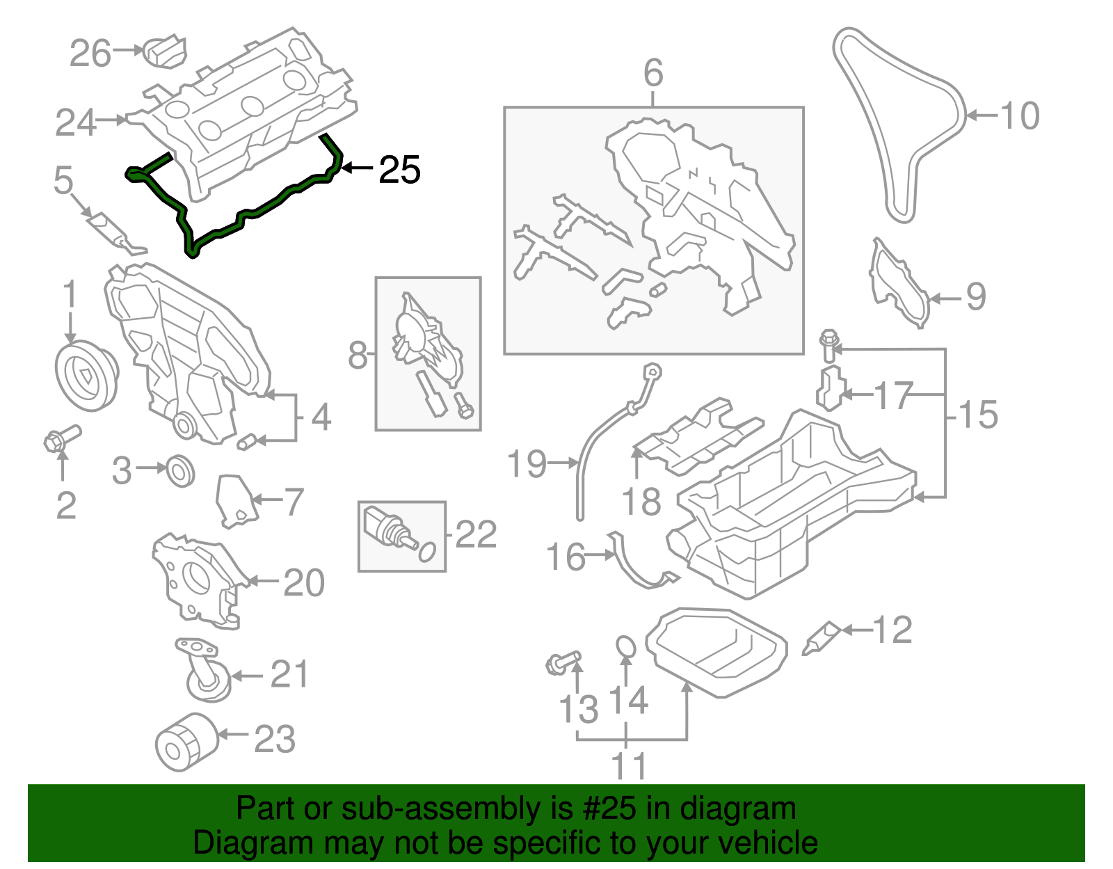 2009-2014 Nissan Murano Engine Valve Cover Gasket 13270-JP02B ...