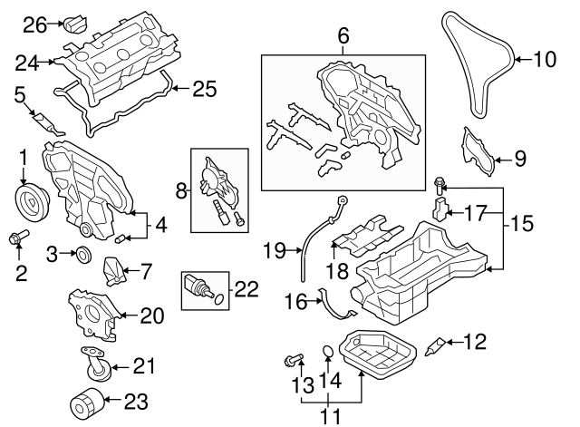 2007-2017 Nissan Rear Main Seal Retainer 12296-JA10A | OEM Parts Online