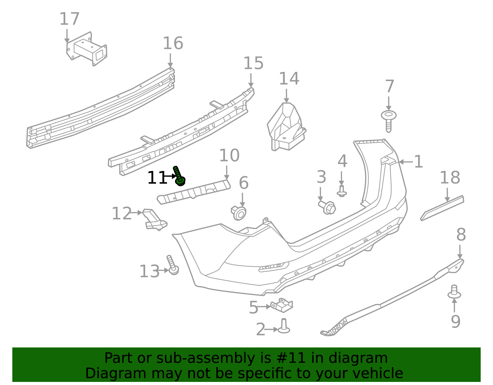 2020-2025 Nissan Side Bracket Screw 01456-A6031 | Nissan Parts Plus