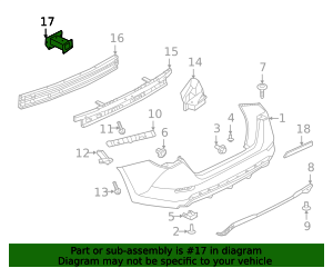 H5210-6LBMA - Bumper Cover Reinforcement Beam Bracket 2020-2024 Nissan ...