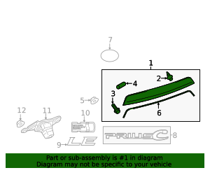 2012-2018 Toyota Prius C Trim Molding 76801-52430-D0 | Toyota Parts Center