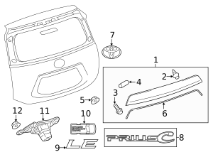 75403-06130 - Emblem - 2011-2023 Toyota | OEM Genuine Toyota Parts