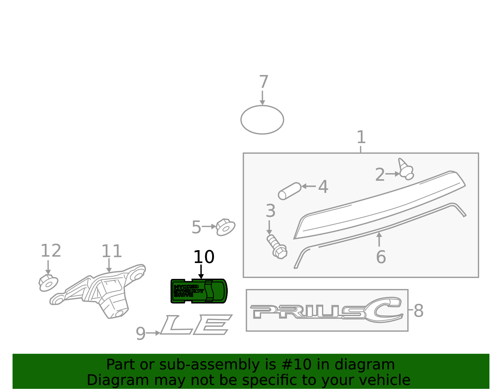 2012-2019 Toyota Prius C 2012-2019 Toyota Prius C - Nameplate 75441 ...