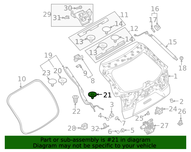 2020-2023 Mazda CX-30 OEM NEW 20 Mazda CX30 W/ Power liftgate Sensor ...