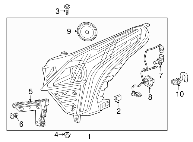 2017-2019 Cadillac XT5 Headlamp Assembly - Passenger Side (RH) 84496131 ...