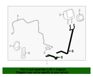 OEM GM Headrest and Video Screen Assembly For 2020-2025 Cadillac XT5 ...