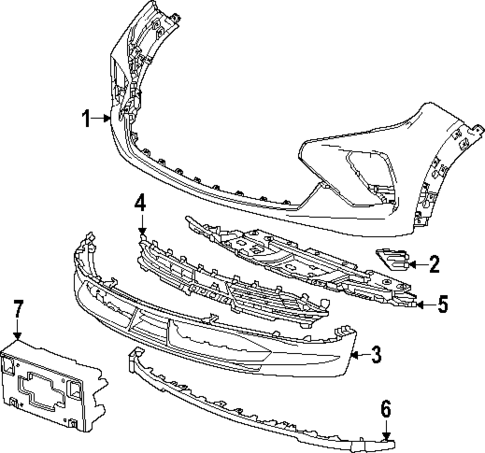 Bumper & Components - Front for 2024 Chevrolet Trailblazer | Chevrolet ...