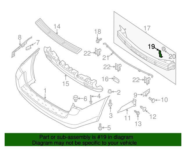 2014 Kia Sedona OEM NEW 2014 Kia Sedona Mini Passenger Van Rear Bumper ...