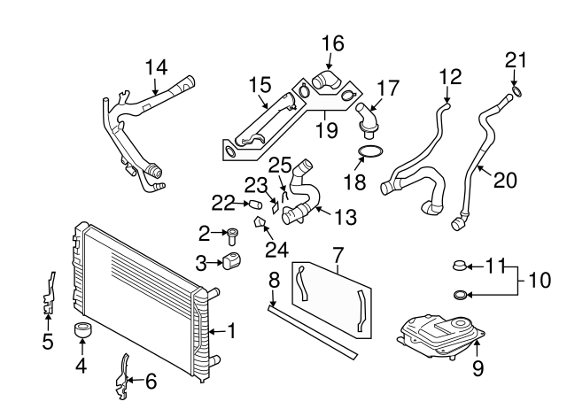 4B3-121-276-A - Radiator Upper Insulator 2000-2009 Audi | Audi OEM Parts