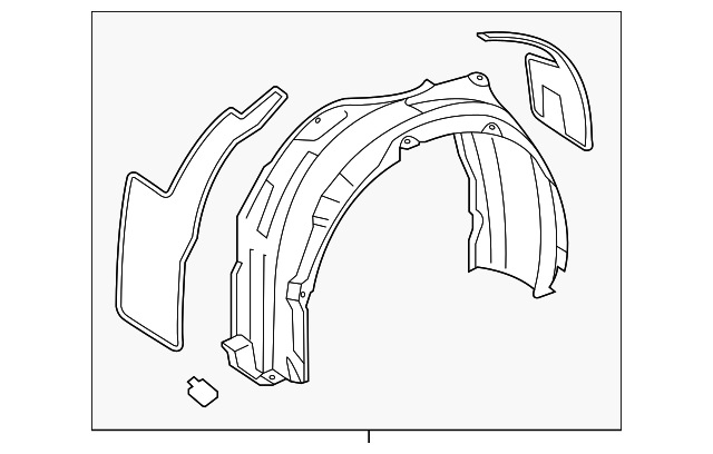 53806-06050 - Fender Splash Shield - 2012-2014 Toyota Camry | OEM ...