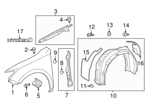 53804-33030 - Front Bracket - 2012-2014 Toyota Camry | OEM Genuine ...