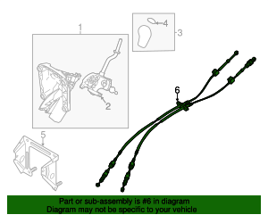 2007-2015 Mazda 5 Shift Control Cable CD85-46-500B | Mazda-Parts