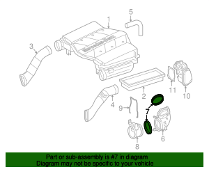 2007-2016 Mercedes-Benz Air Deflector Gasket 273-141-07-80 ...