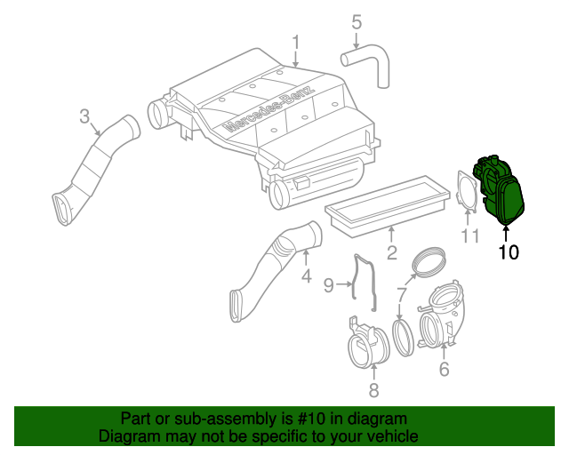 273-141-03-25 - Fuel Injection Throttle Body 2007-2016 Mercedes-Benz ...