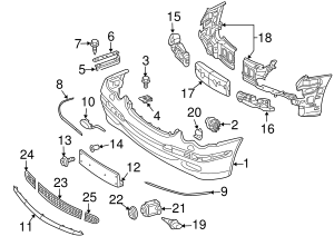 2003-2005 Mercedes-Benz Bumper Cover 209-885-04-25 | MB Parts Store