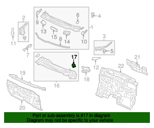 61124-TR0-A00ZZ - Bracket, Front Fender (Rear) 2012-2015 Honda Civic ...