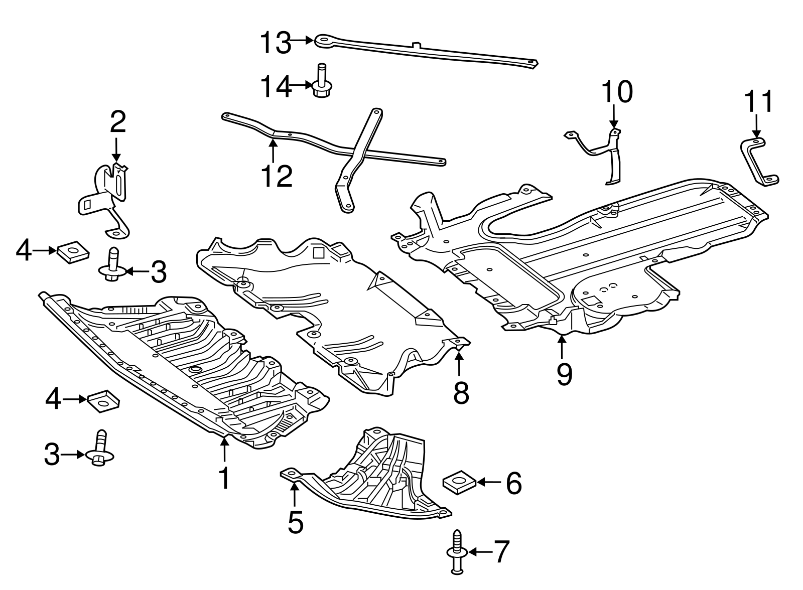 213-520-26-00-64 - Cover, Engine Comp Lower 1995-2023 Mercedes-Benz ...