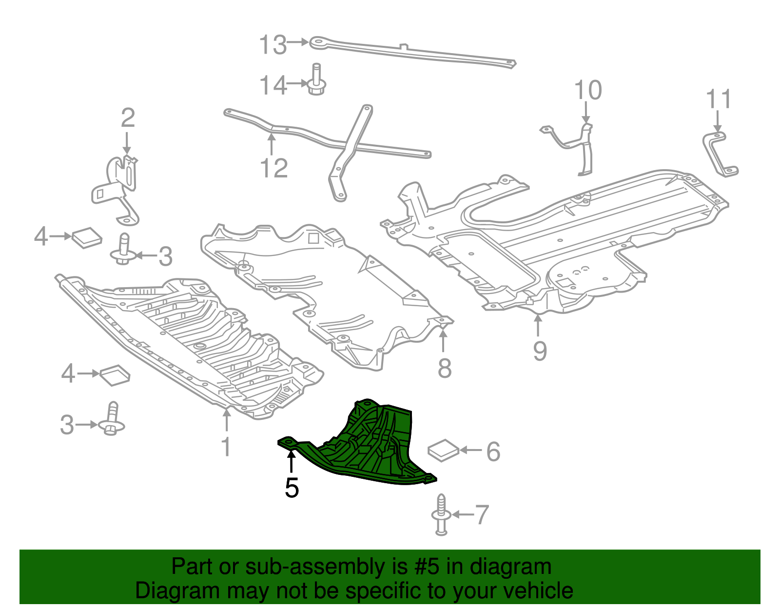 213-520-11-00-64 - Radiator Support Splash Shield 2017-2023 Mercedes ...