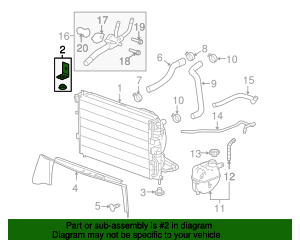 2008-2017 GM Radiator Upper Bracket 22734149 GM | GMPartsDirect.com