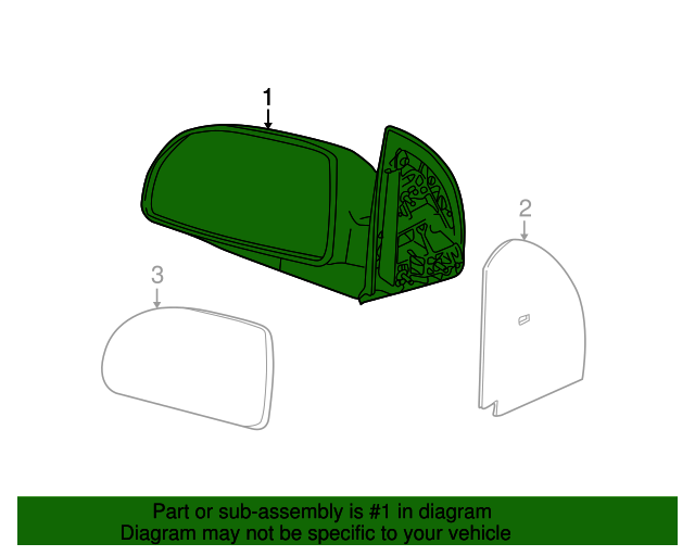 15873111 GM Mirror Assembly | GM Parts Store