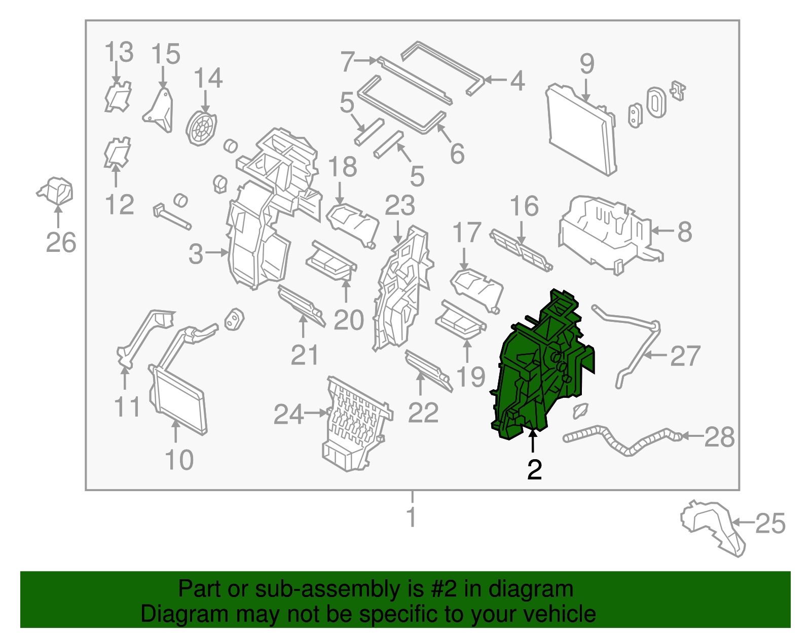 2017-2022 Kia Sportage | HVAC Unit Case | 97135-D3010 | Kia Auto Parts