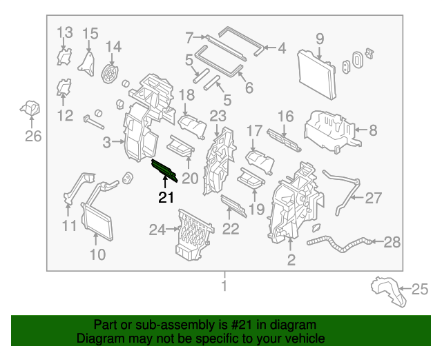 97145-D3020 - HVAC Blend Door 2017-2022 Kia Sportage | Kia.Parts Store
