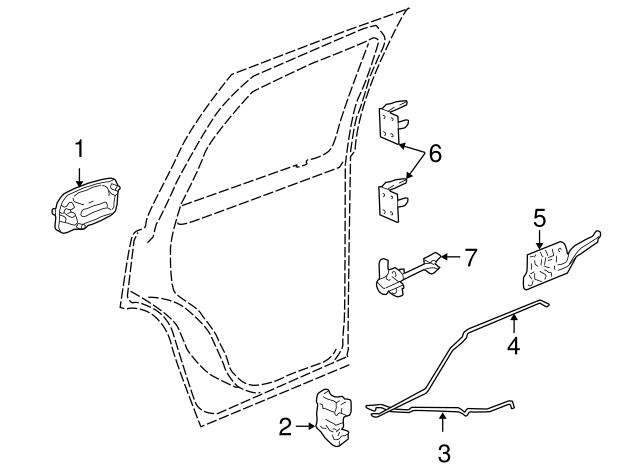 2000-2007 GM Rear Side Door Check Link 19209020 | GMPartsDirect.com