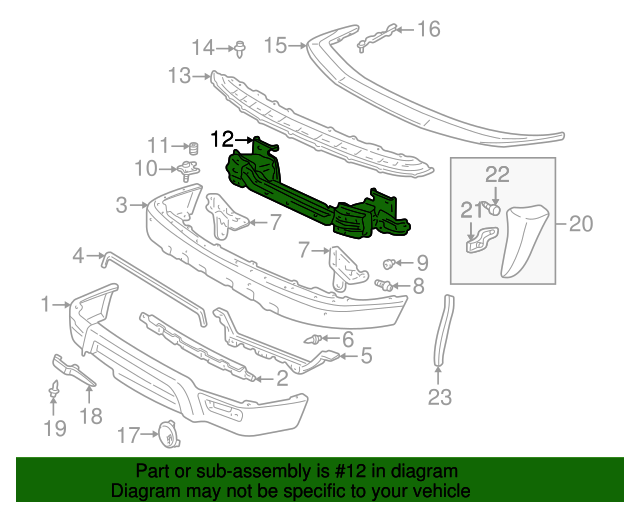 1999-2002 Toyota 4Runner Reinforcement 52021-35020 | Toyota Parts Center