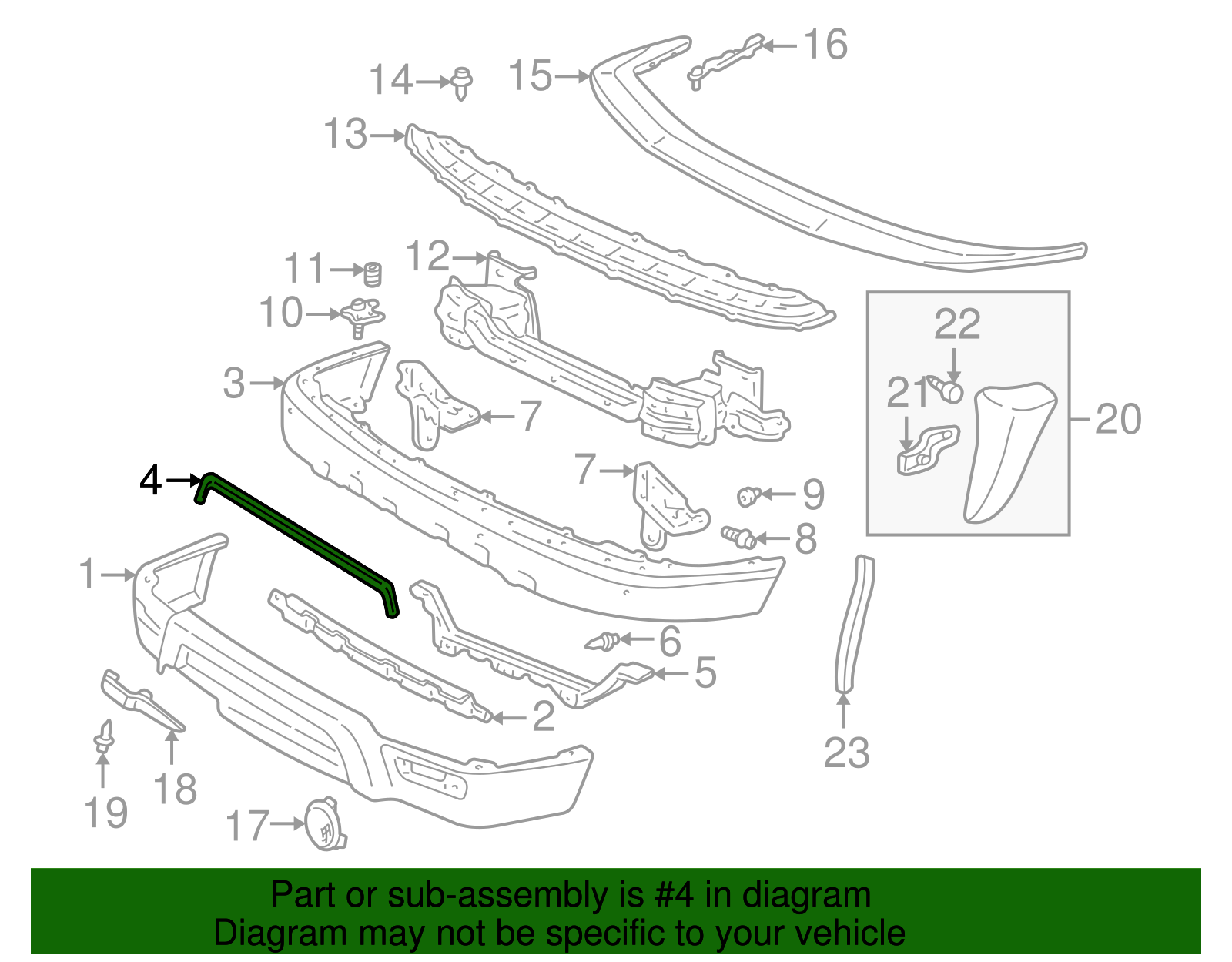 Genuine Toyota Protector part# 53923-35010-B3 for 1999-2002 Toyota ...